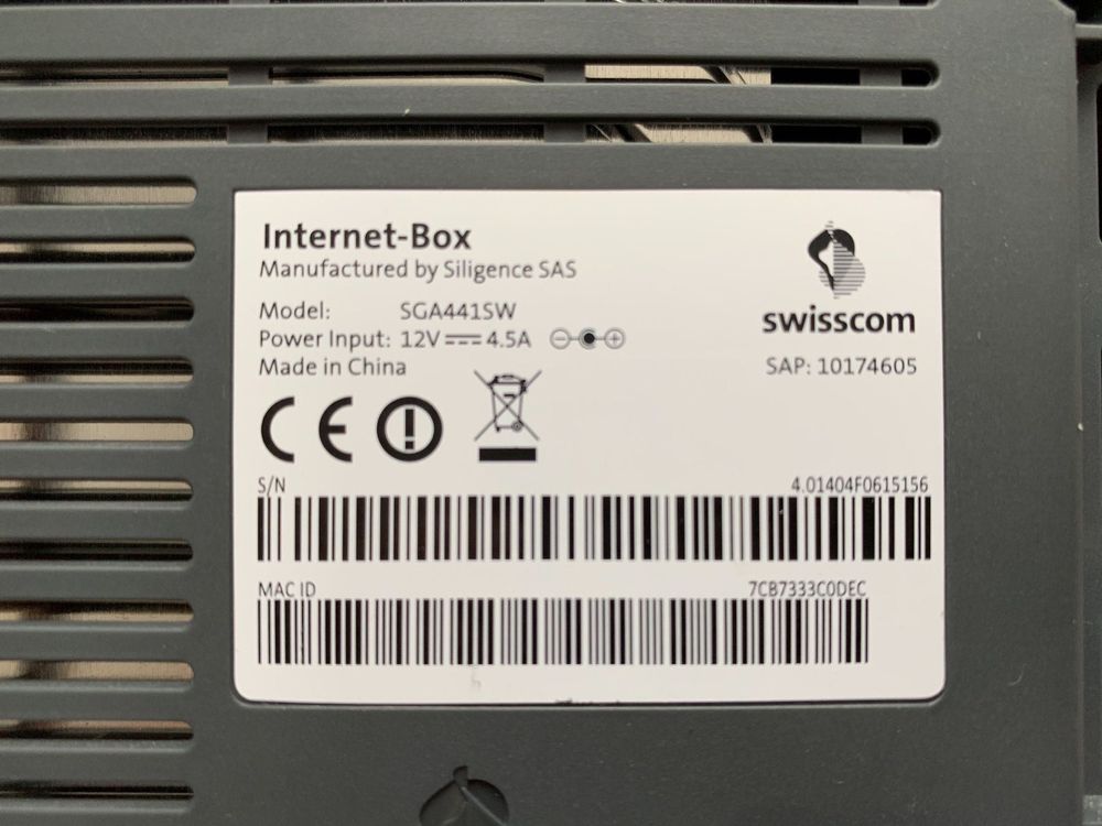 Swisscom Internet-Box mit Glasfaser-Kit (Gebraucht) in Bern für CHF 5 ...