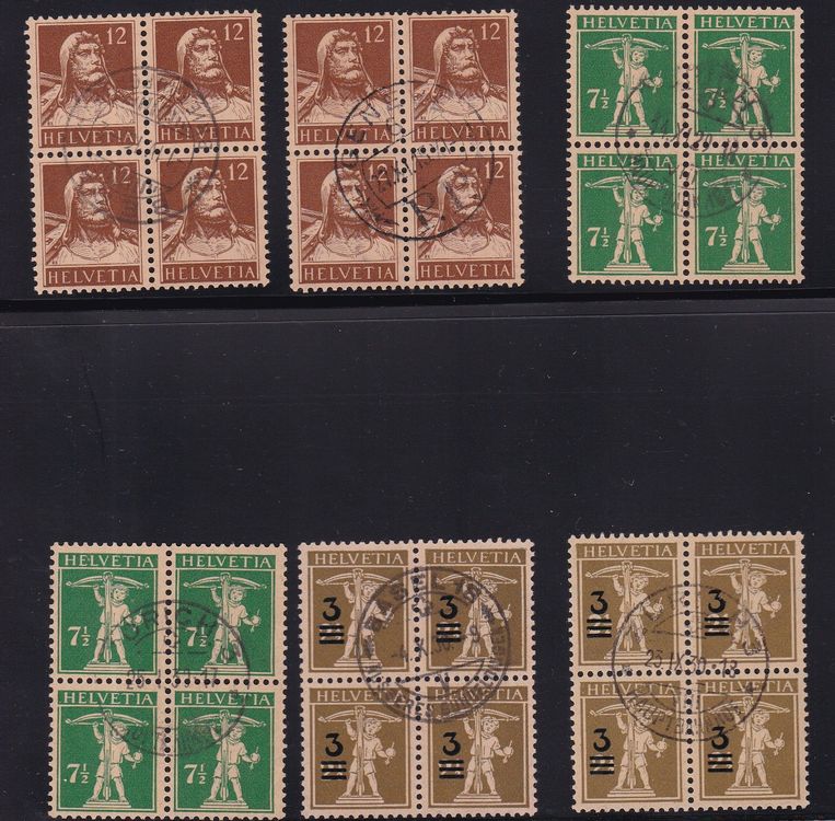 18 Stk. CH Viererblocks ab Altschweiz (Gebraucht) in Münchwilen AG für CHF 14 – mit Lieferung ...