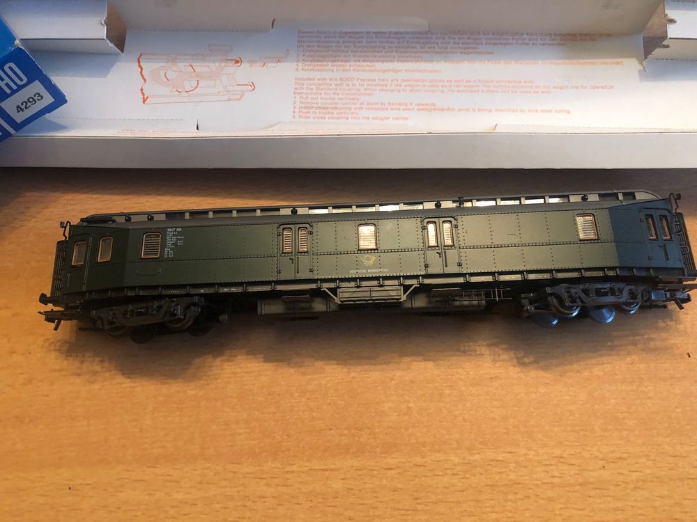 Roco 4293 Gepäckwagen der deutschen Bundespost, grün (Gebraucht) in ...