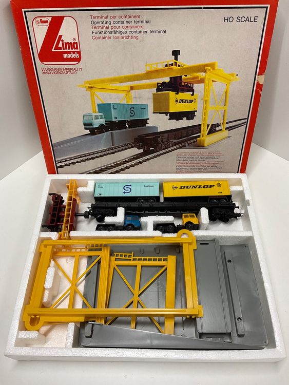 Lima H0 Container Terminal mit Wagen und LKWs, Top! (Neu (gemäss ...