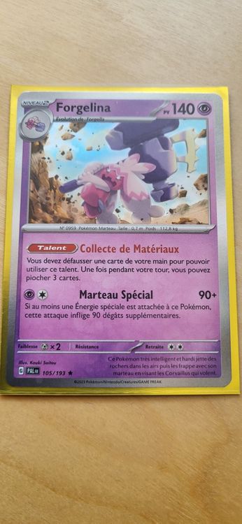 Carte Pokémon Forgelina 105/193 Holo Écarlate et Violet EV02 | Kaufen ...