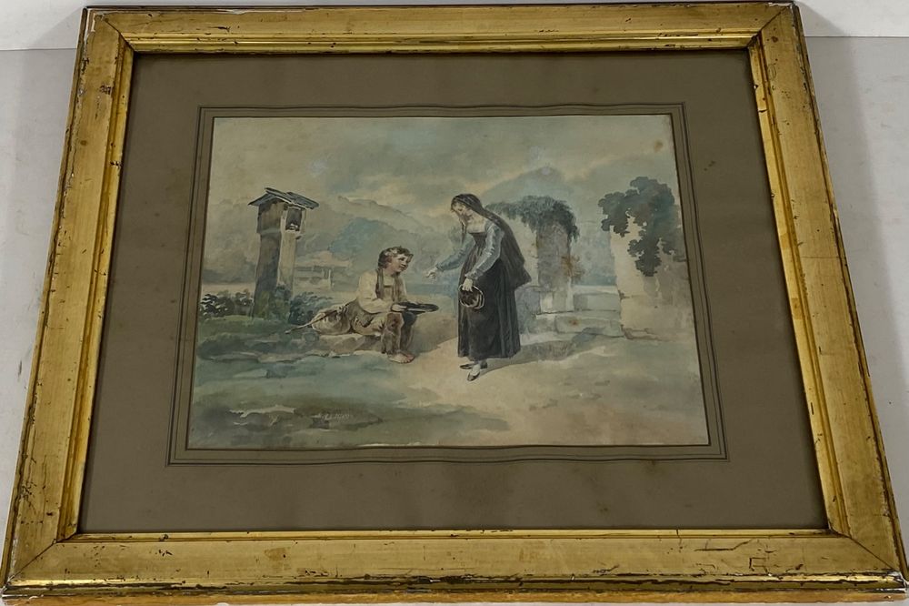 Antike Aquarell unleserlich signiert (Gebraucht) in Root für CHF 10 – mit Lieferung auf Ricardo ...