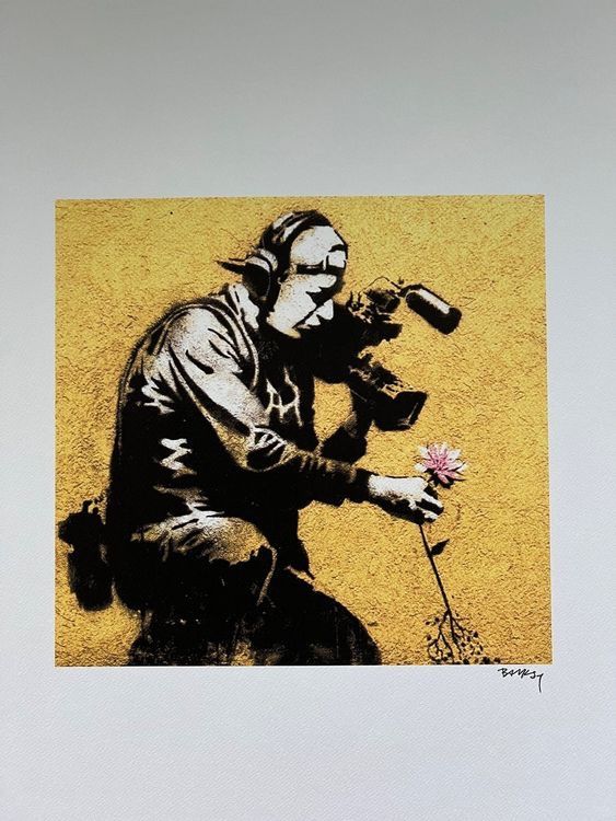 Banksy « Camera Man and Flower » XL VERSION 52/150 (Neu (gemäss ...