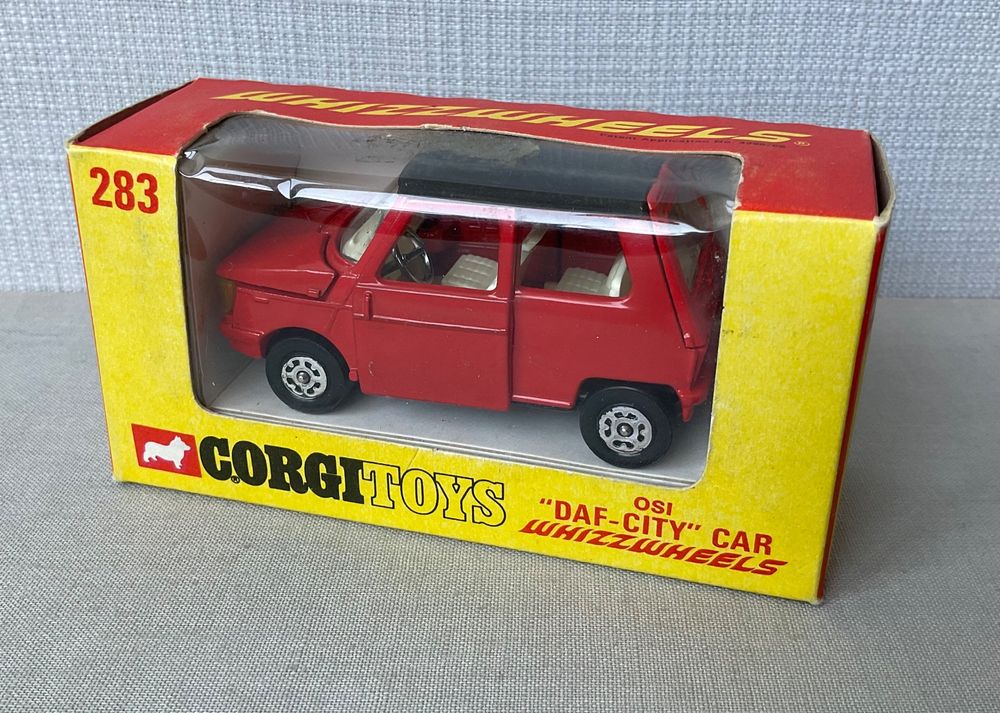 🟡🔵 CORGI TOYS # 238 / OSI DAF-City Car / Whizzwheel / 1971 (Gebraucht ...