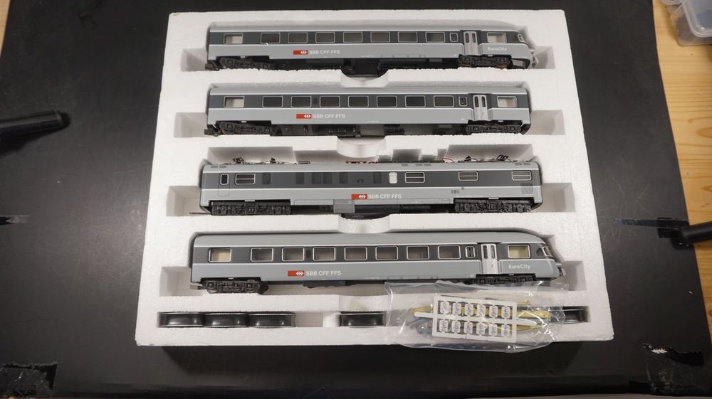 SBB (TEE) Eurocity " GRAUE MAUS " - HO/DC (Neu (gemäss Beschreibung ...