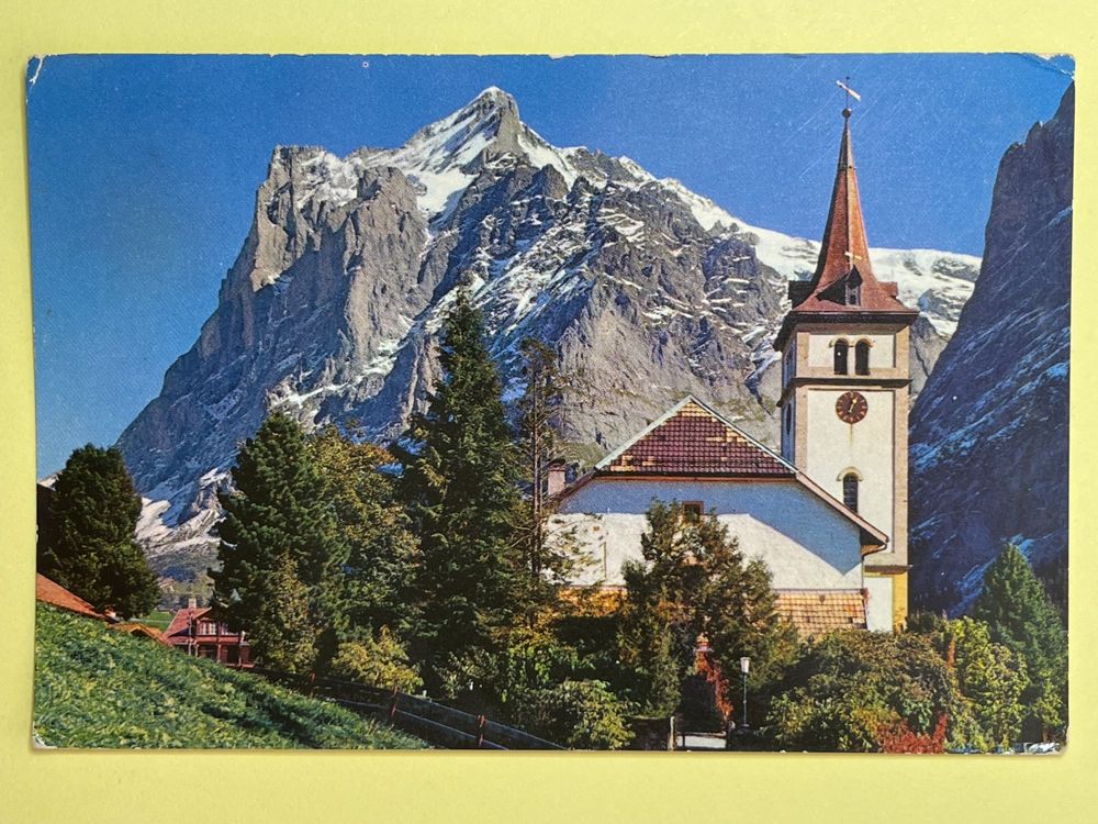 Grindelwald - Kirche mit Wetterhorn (Gebraucht) in Steg VS für CHF 4.8 – mit Lieferung auf ...