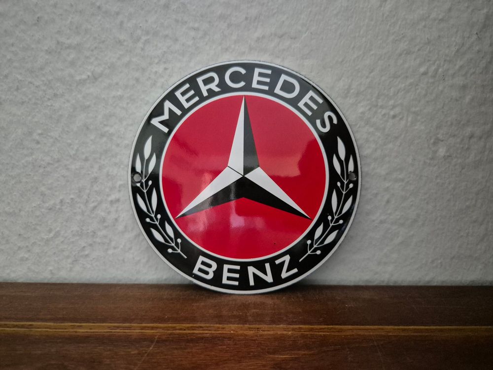 Emailschild Mercedes Benz Werkstatt Service Emaille Schild (Neu (gemäss ...