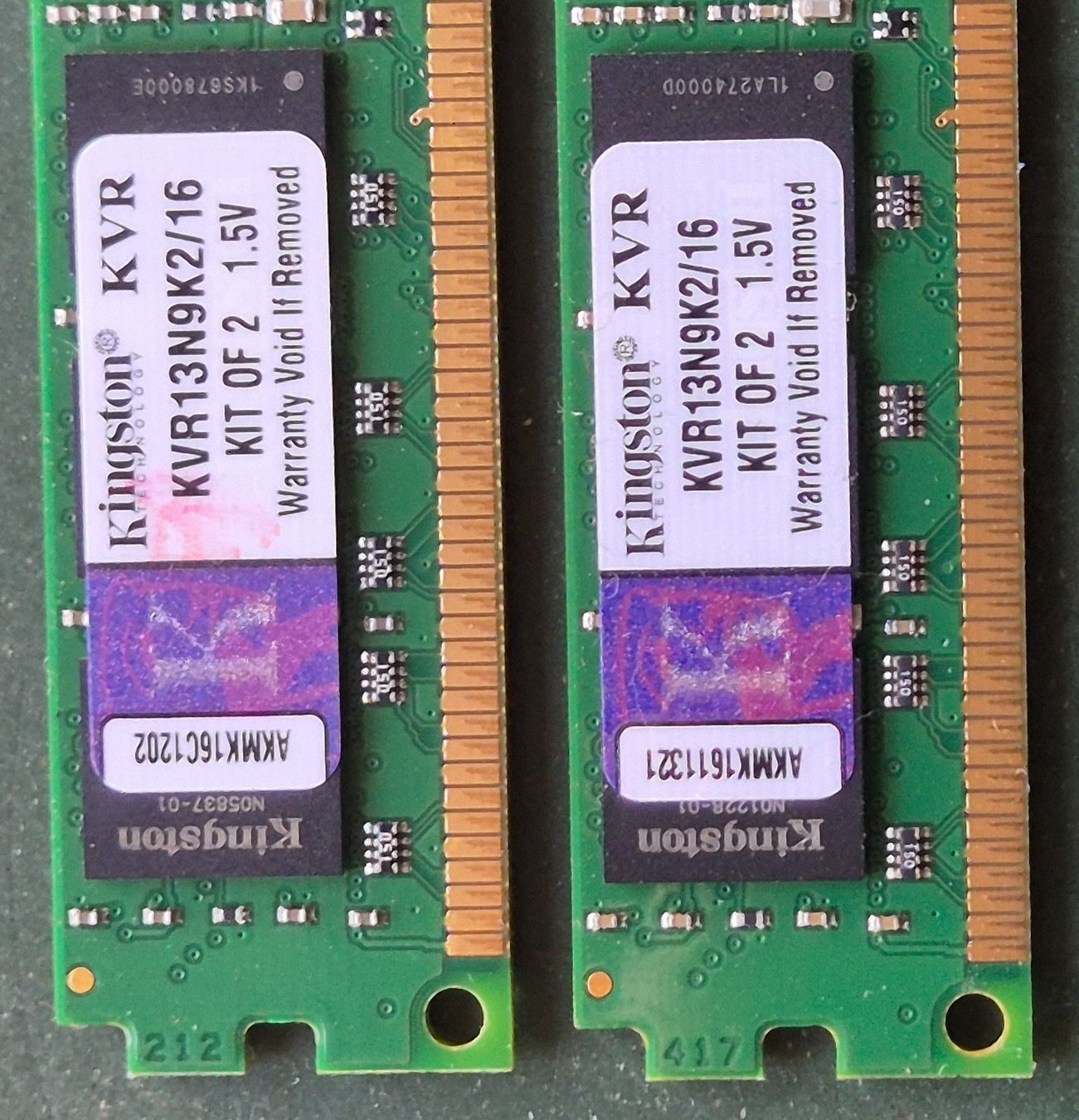 Kingston Memory DDR3 16GB Kit 1333MHz RAM, 2x8 GB, tot. 16GB (Gebraucht ...