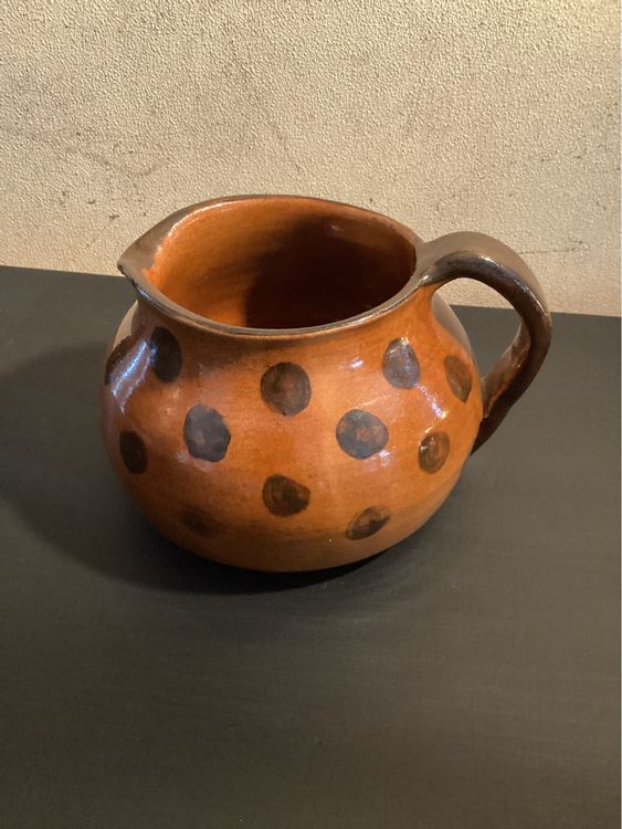 Pichet en céramique vintage à pois noirs | Kaufen auf Ricardo
