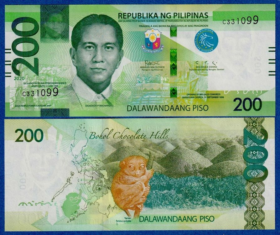 200 Piso Philippines UNC (Neu und originalverpackt) in Auw für CHF 11.3 ...