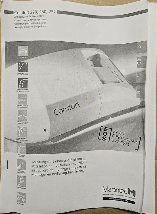 Marantec Comfort 220/250/252 Steuerung Platine Neu Original (Neu ...