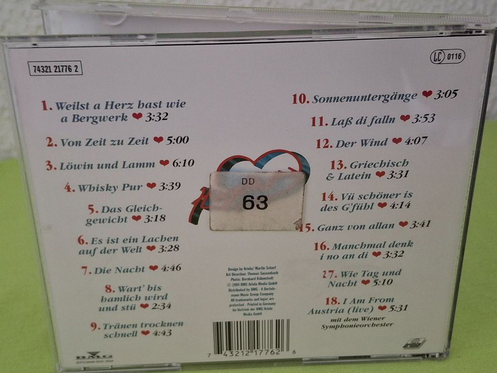 CD Rainhard Fendrich - Lieder mit Gefühl/ 🟨 (Gebraucht) in Aarberg für ...