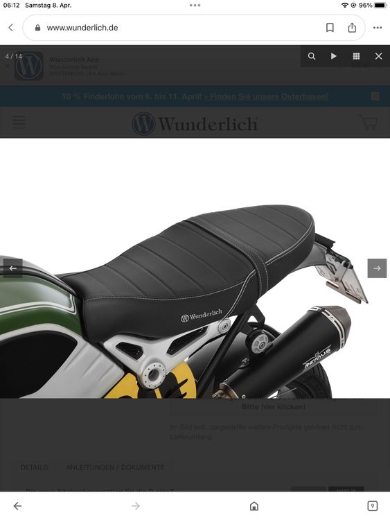 BMW R nine T Sitzbank Wunderlich (D'occasion) à Freidorf TG pour CHF ...