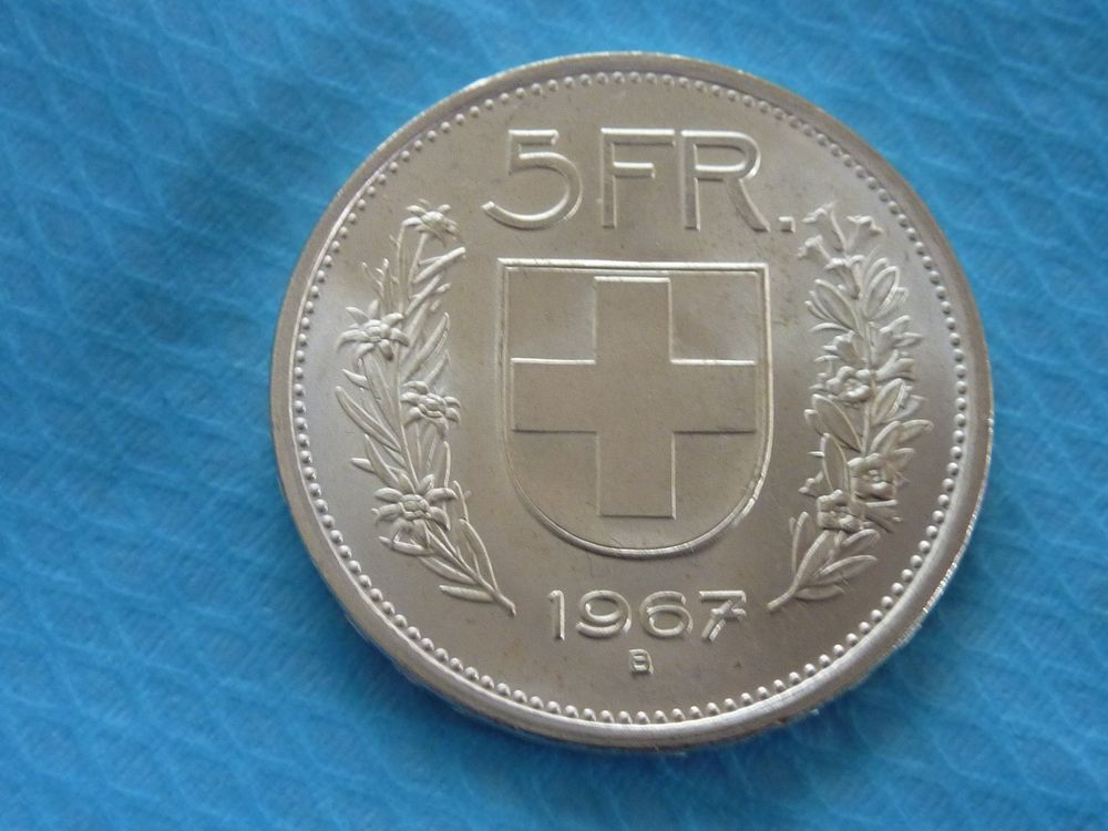 Silber 5 Franken 1967 vorz - unz. (Neu (gemäss Beschreibung)) in Seon für CHF 9.3 – nur Abholung ...