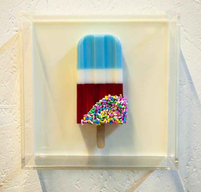 Gemälde, Pop Art, Eis am Stiel , Resinart, Unikat (Neu und ...