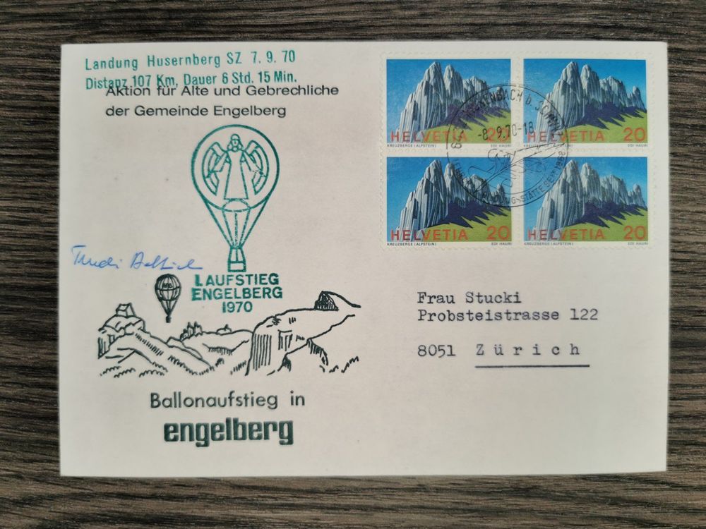 TR05 Enveloppe + Timbre Suisse 1970 (Gebraucht) in Cousset für CHF 0.65 – mit Lieferung auf ...