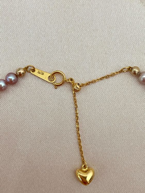 4mm Top baby Süsswasserperlen Kette 18k Gold (Neu und originalverpackt ...