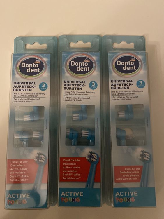 8 Universal Aufsteckbürsten Donto dent (Neu und originalverpackt) in ...