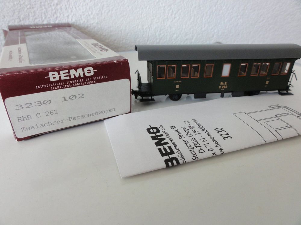 Bemo HOm 3230 102 Personenwagen RhB C262 (Neu und originalverpackt) in St. Gallen für CHF 65 ...