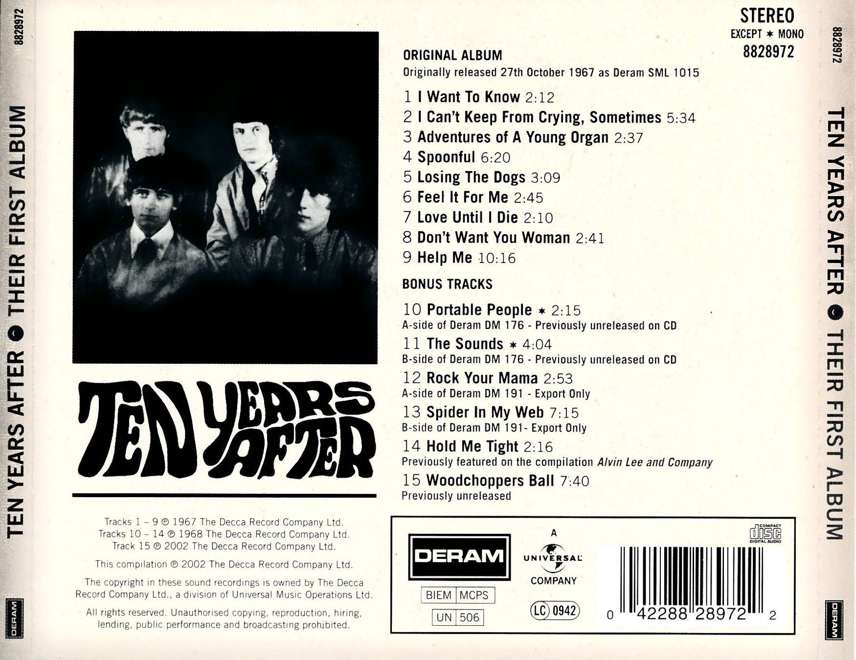 TEN YEARS AFTER - FIRST ALBUM (CD mit Bonustracks) (Gebraucht) in Hedingen für CHF 9 – mit ...