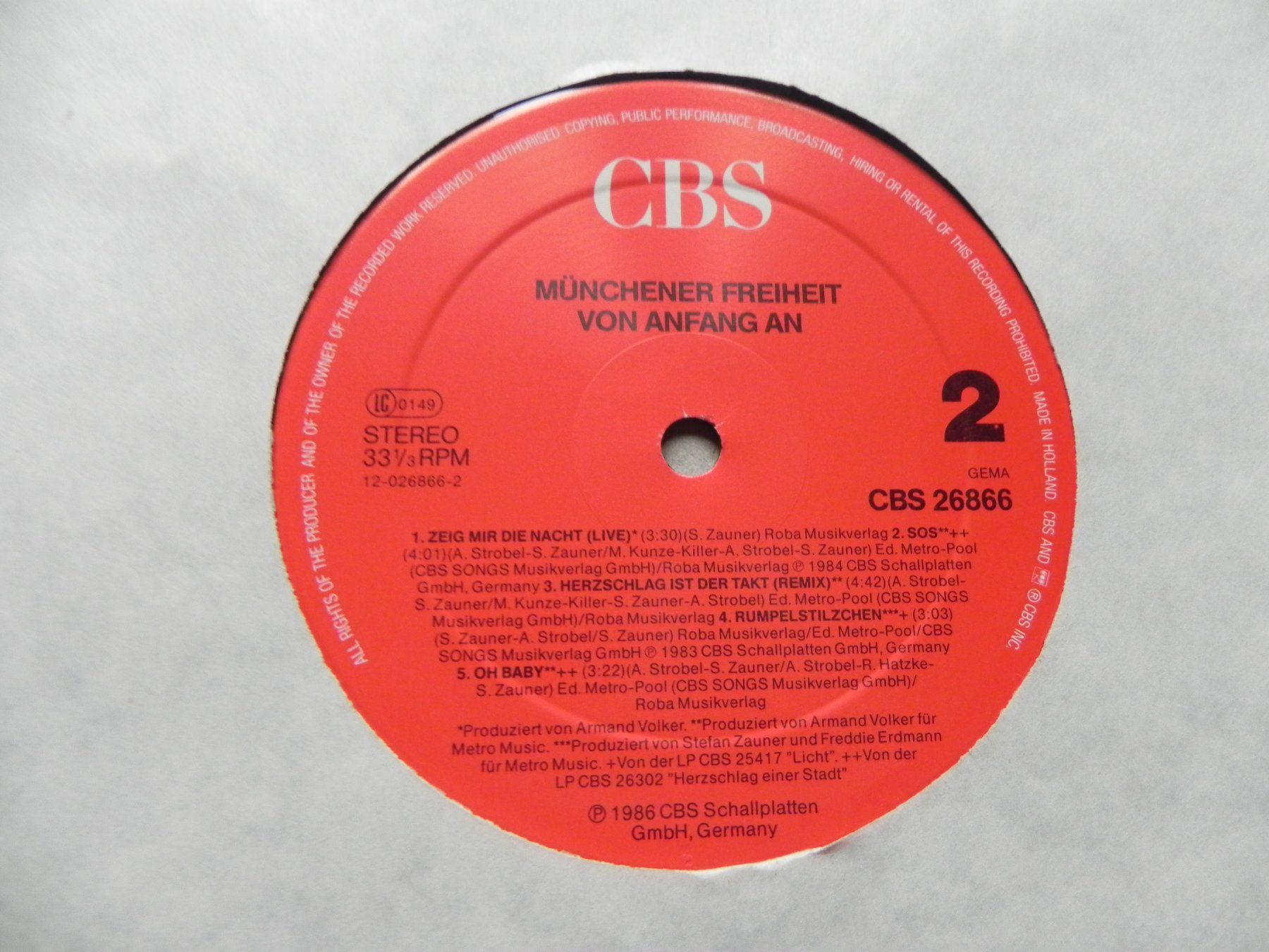 LP Deutschland Schlager Pop Band Münchner Freiheit 1986 (Gebraucht) in ...