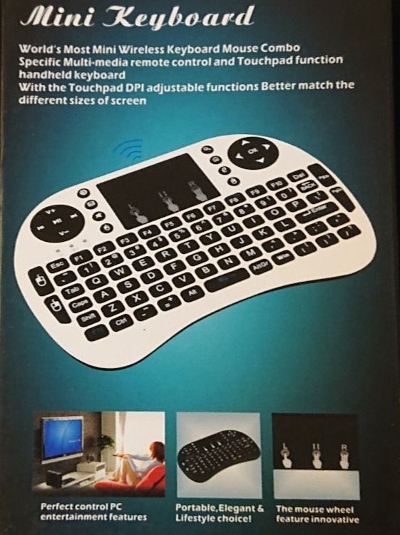 NEU - USB Wireless Mini Keyboard Tastatur Controller - Black | Kaufen ...