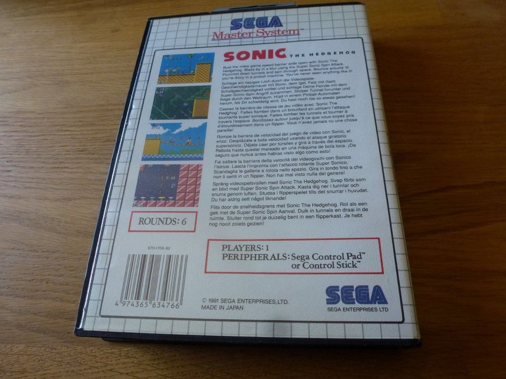 Sonic - The Hedgehog SEGA MASTER SYSTEM (Gebraucht) in Olten für CHF 20 ...