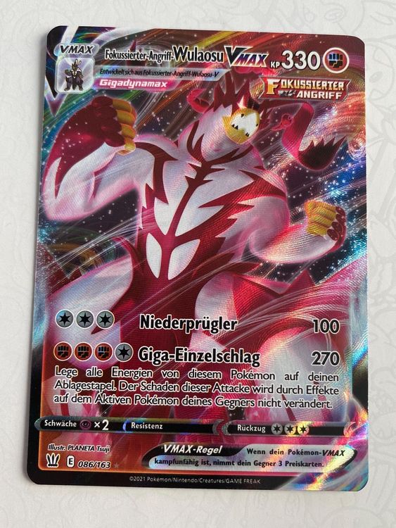 Pokemonkarte Fokussierter Wulaosu VMAX (Neu (gemäss Beschreibung)) in ...