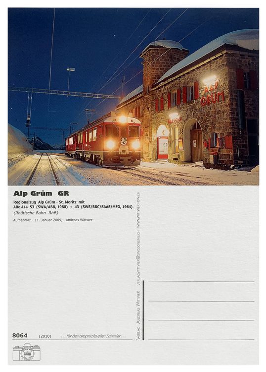 Alp Grüm Bernina Poschiavo Bahn RhB ABe 4/4 III 53 + II 43 | Kaufen auf ...