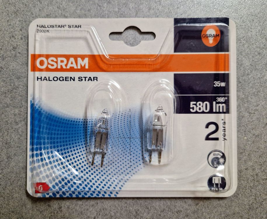 OSRAM HALOGEN STAR – 35W – 2900K warmweiss – 580lm – GY6.35 | Kaufen ...
