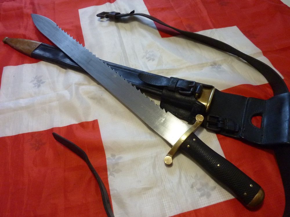 Faschinenmesser 1878 SIG Gurt, Bajonett Säbel Militärmesser | Kaufen auf Ricardo