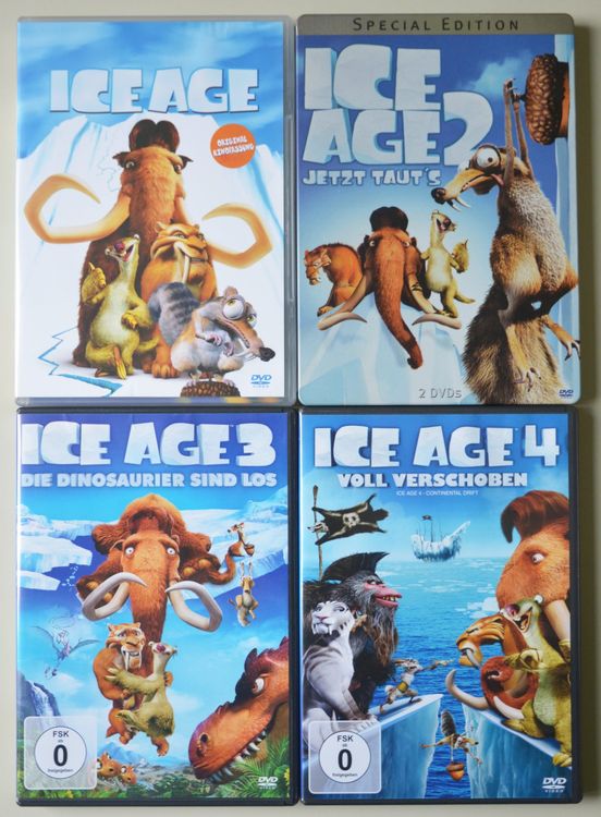 DVD: Ice Age 1, 2, 3 und 4 (Gebraucht) in Niederhasli für CHF 10 – mit ...