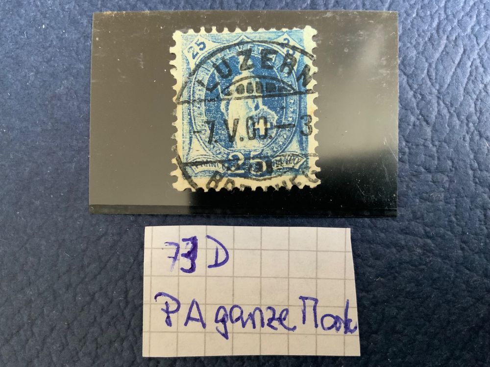 Briefmarken Schweiz stehende Helvetia 73D PA ganze Marke (Gebraucht) in ...