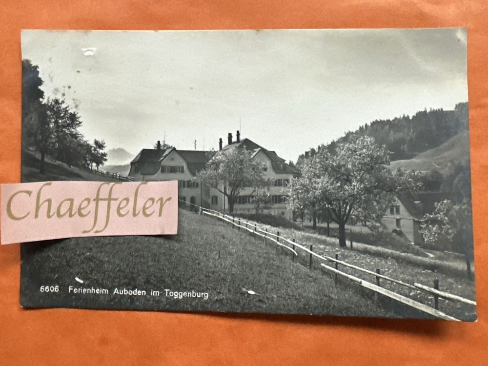 1928 6606 Ferienheim Auboden im Toggenburg (Gebraucht) in Zürich für CHF 6 – mit Lieferung auf ...