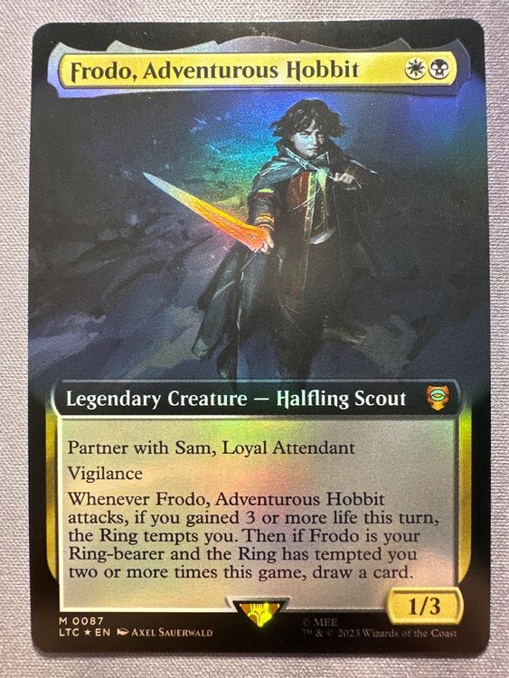 Frodo, Adventurous Hobbit FOIL 0087 Lord of the Rings (Neu (gemäss ...