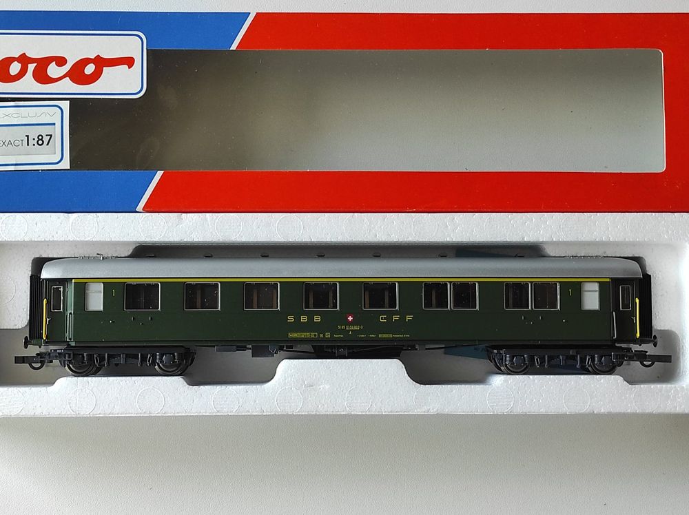 Schwerer Stahlwagen IC 1. Kl. der SBB von Roco H0, GS (Neu und ...