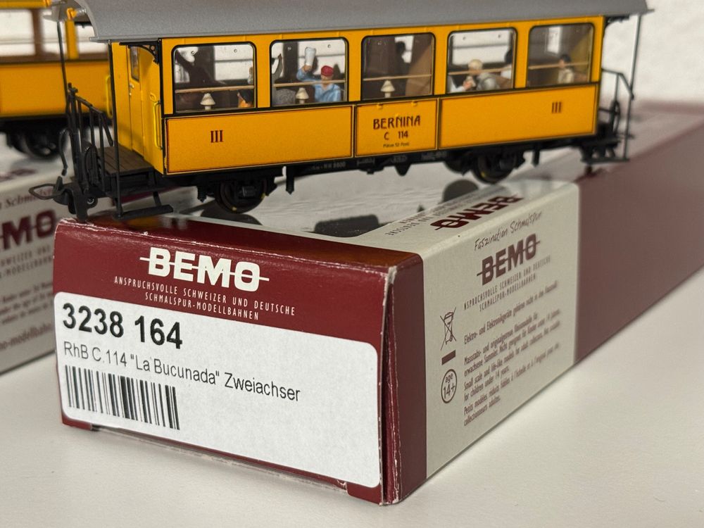 Bemo H0m RhB Historischer Bernina 2-Achser BC 110 und C114 (Neu (gemäss ...