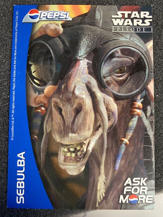 Carte Star Wars Pepsi - Sebulba Episode 1 | Kaufen auf Ricardo