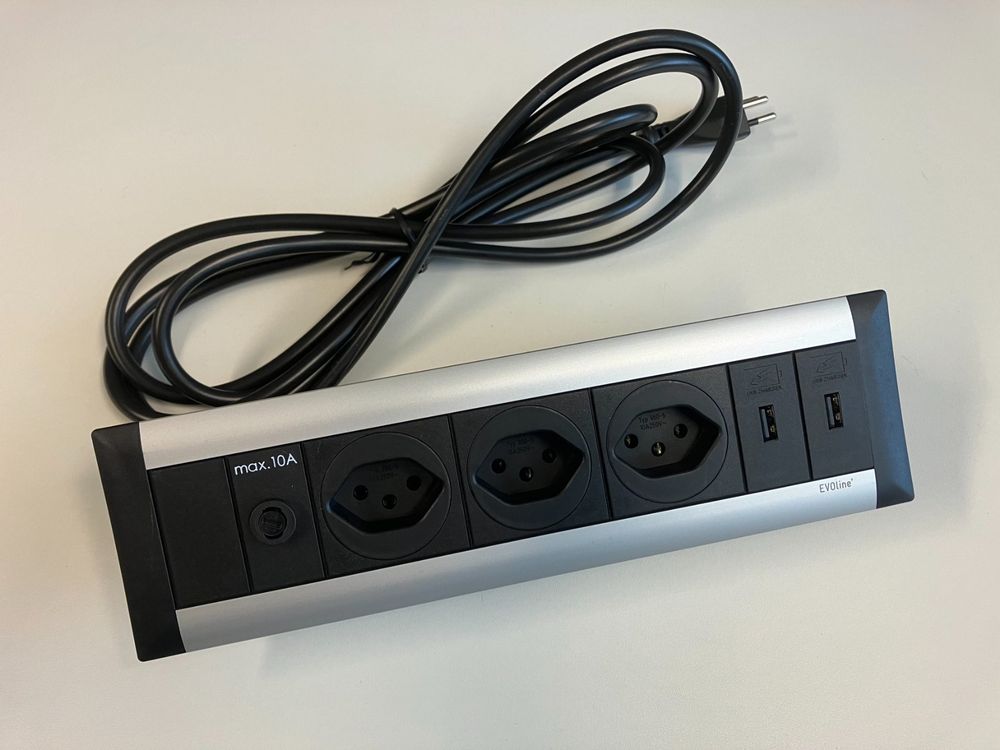 EVOLine Tischeinbauleiste 3xT13/2USB/Flacheinbau NEU ab 1.- (Neu und originalverpackt) in Krinau ...