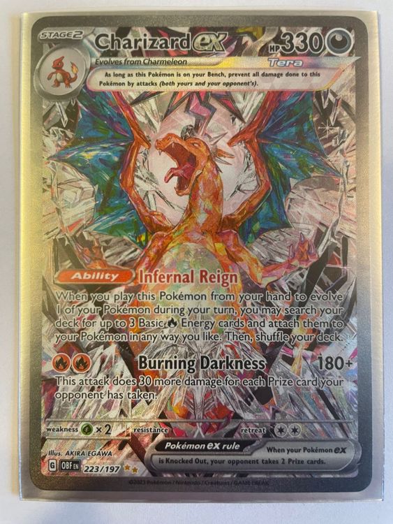 Charizard Ex Alt-Art sehr guter Zustand!!! (Neu (gemäss Beschreibung ...