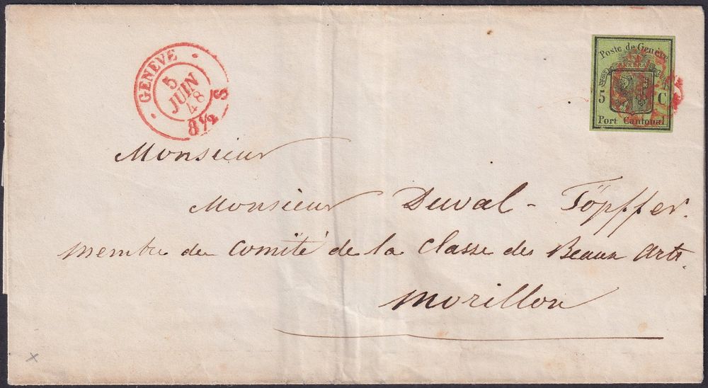 Grosser Adler, Nr.6 auf sehr schönem Brief +Attest, 5000.- (Gebraucht ...