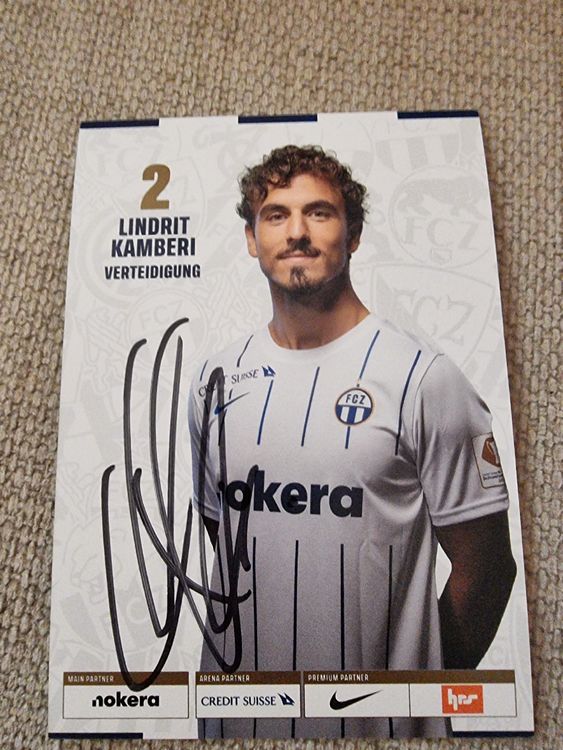 Kamberi FCZ Autogrammkarte signiert. Top Zustand | Kaufen auf Ricardo