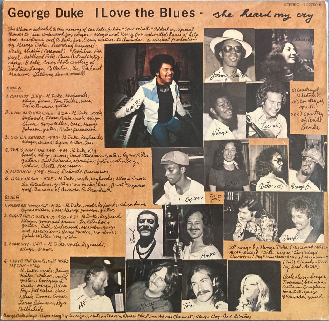 GEORGE DUKE - I LOVE THE BLUES, SHE HEARD MY CRY (D'occasion) à Poliez ...