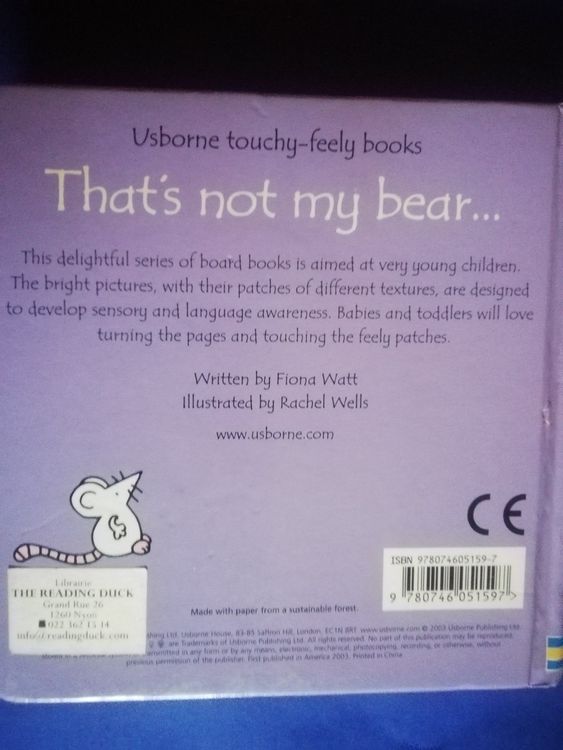 That's not my bear/ Usborne touchy_ Feely books for babies (Gebraucht ...