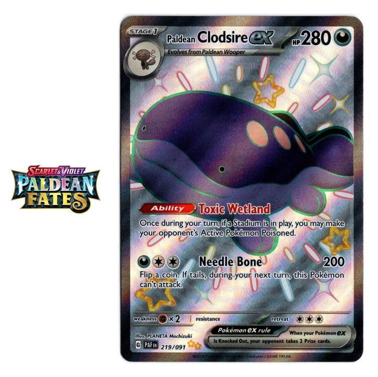 Paldean Fates Paldean Clodsire ex Shiny Rare 219/091 EN | Kaufen auf ...