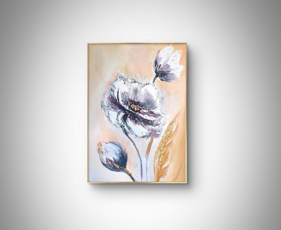 Acrylbild auf Leinwand 30x40 cm Floral Abstr (Neu und originalverpackt) in Beinwil am See für ...