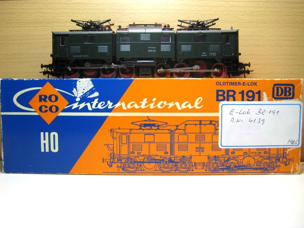 ROCO 4139 Oldtimer E-Lok BR 191 DB analog DC mit OVP (Gebraucht) in Effretikon für CHF 59 – mit ...