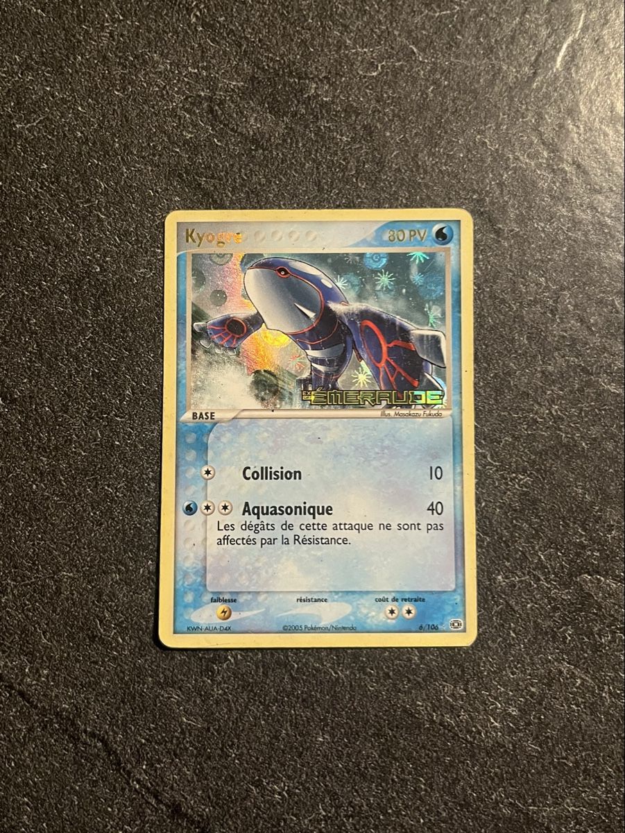 🇫🇷 Kyogre reverse STAMP - 6/106 - ex ÉMERAUDE - PL/LP (D'occasion) à ...