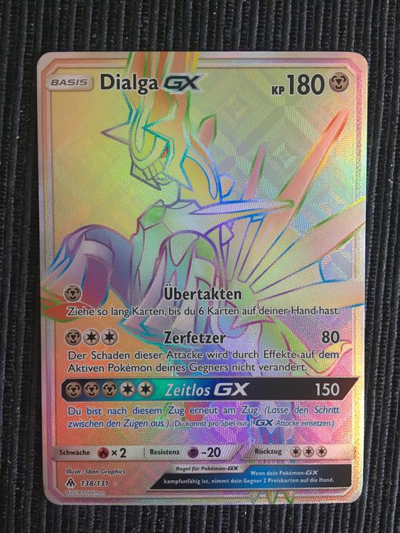 Pokemon Dialga GX Rainbow Grauen der Lichtfinsternis NM (Neu (gemäss ...