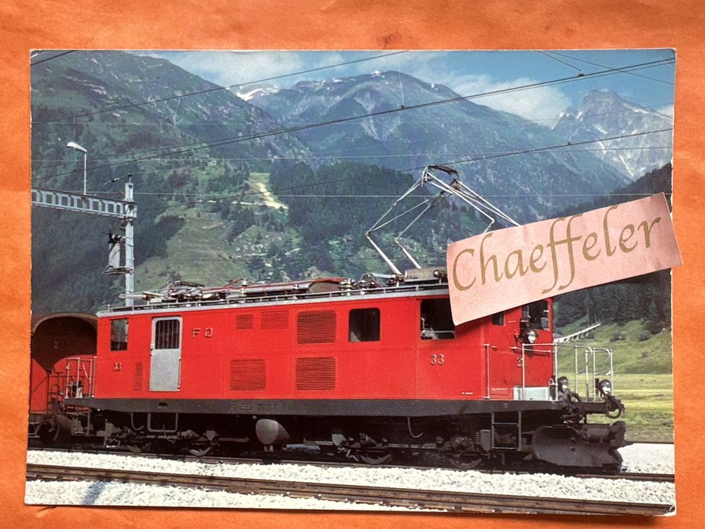 Furka Oberalp Bahn Postkarte Lokomotive HGe 4/4 33 | Kaufen auf Ricardo
